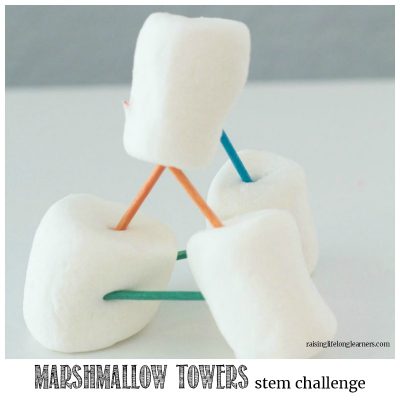 Marshmallow Shape Towers STEM Challenge - Raising Lifelong Learners